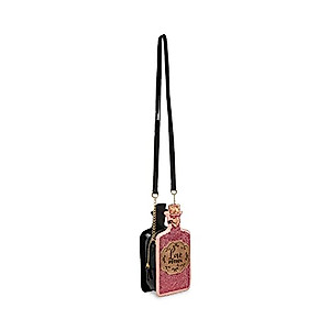 Betsey Johnson Poison/Love Potion Bottle Crossbody, Black