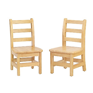 Jonti-Craft KYDZ Ladder Back Chair Pair, 14" Height
