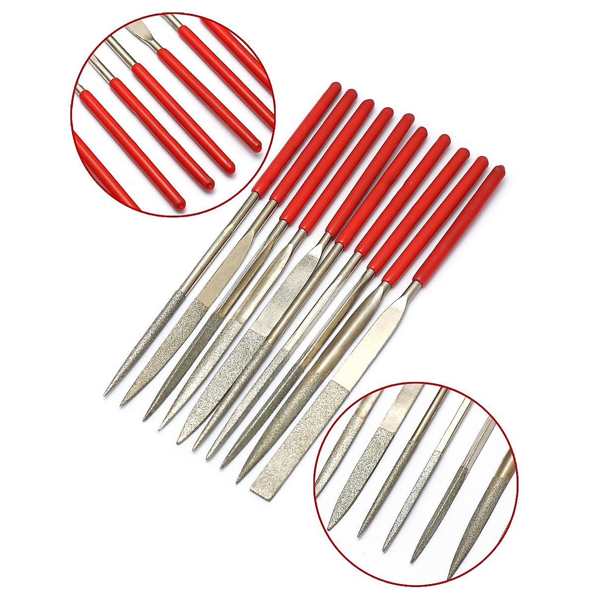 Harrier Guitar Nut Files Needle Fret Saddle Files Guitar Repair Luthier Tool Set of 10Pcs.