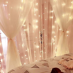 Christmas LED Curtain Lights - ilikable IP44 300LED 9.8*6.6FT Waterproof Indoor and Outdoor Fairy Twinkle String Lights USB-Powered UL588 Approved Decoration for Wedding Party Home Garden Bedroom Wall