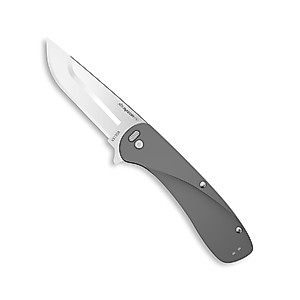 OUTDOOR EDGE RAZOR VX1 | Replaceable Blade EDC Flipper Folding Pocket Knife | 3" Stainless Blade, Gray Anodized Aluminum Handle, Reversible Pocket Clip | Outdoor, Camping, Survival, Utility