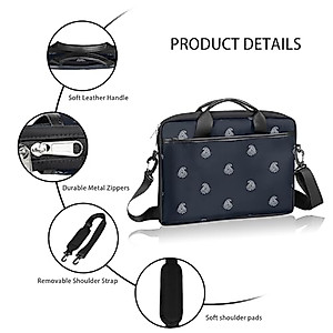 Paisley Water Drops Laptop Computer Bag Waterproof Shoulder Messenger Bag 13-15 inch Durable Laptop Tote Bag with Shoulder Strap Handle Lightweight Crossbody Briefcase