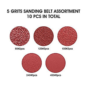 Sanding Belts 10 Pack 4×36 Inch Aluminum Oxide Sanding Belt for Belt Sander 2 Each of 80 120 150 240 400 Grits Belt Sander Paper