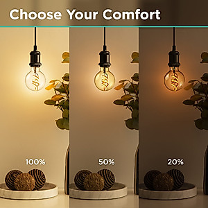 iHome Spectra Smart Spiral Edison RGBW Multicolor LED Light Bulb, G25/E26, 440 Lumens, 5.5W (40W Equivalent), Tunable and Dimmable Color Changing WiFi Smart Bulb, Works with Alexa and Google Home