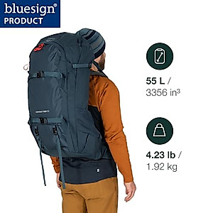 Osprey Farpoint Trek 55L Men's Travel Backpack, Muted Space Blue