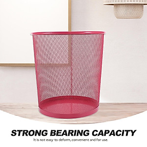 EXCEART Mesh Bathroom Trash Can Waste Basket Home Office Lightweight Mesh Trash Can Kitchen Bedroom Dorm Desk Recycling Bin