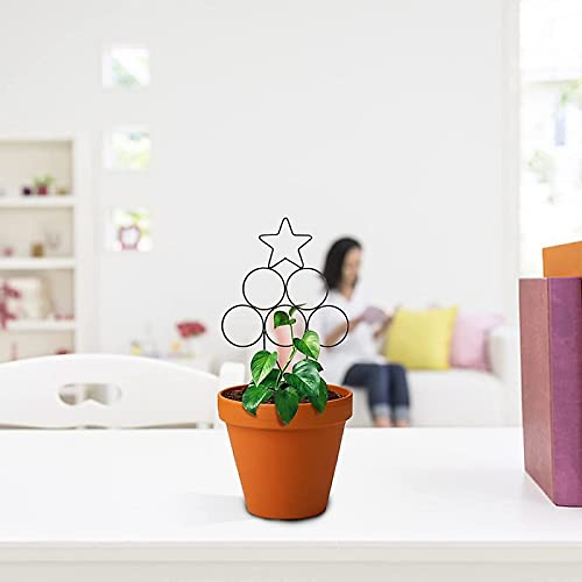 Metal Plants Climbing Trellis Wrought Iron Bonsai Plant Support Holder for Indoor Outdoor Garden Rose Flower Vine Stand Metal Trellis Indoor