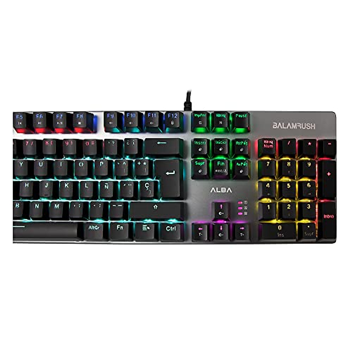 BALAM RUSH, Azender Series, Alaba - KG745, RGB, Blue Switch, Mechanical Keyboard, Black,