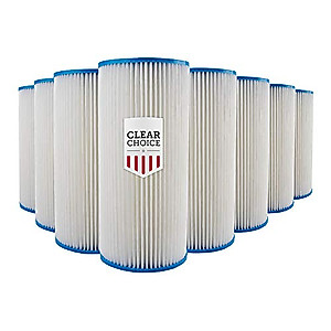Clear Choice Sediment Water Filter 50 Micron 10 x 4.50" Water Filter Cartridge Replacement 10 inch RO System 150238, WHCF-WHPLBB, 8-Pk