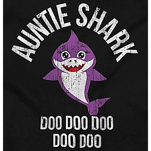Shark Song Aunt Cute Adorable Auntie Womens Graphic T Shirt Tees