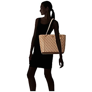 GUESS womens Noelle Elite Tote, Latte, One Size US
