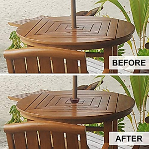 Umbrella Cone Wedge for Patio Table Hole Opening or Parasol Base Stand 1.8 to 2.4 Inch Umbrella Pole Diameter 1 1/2 Inch （Black） (Dark Brown)