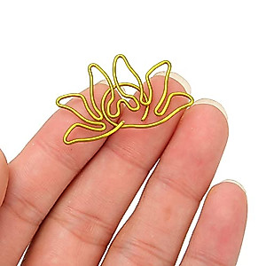 Shaped Paper Clips, 100 Pcs Office Clips Light Portable for Document