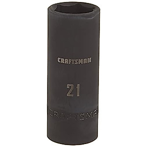 CRAFTSMAN Deep Impact Socket, Metric, 1/2-Inch Drive, 21mm (CMMT16081)