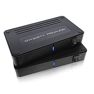 DYNASTY PROAUDIO WSA-5RP Wireless Surround Sound Rear Speakers Kit with 2 x 50W Amplifier Built-in, 5.2G / 5.8GHz Dual Band Selectable, Total 106 RF Channel Auto Switching, Black