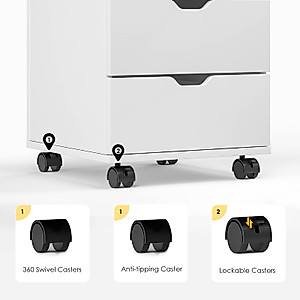 STARY Fully Assembled 3 Drawer Wood Rolling File Cabinet
