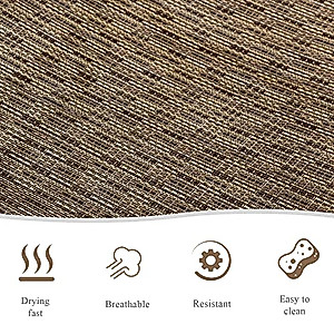 Tangkula Patio Glider, Outdoor Glider Chair with Steel Frame, Outside Porch Rocking Glider for Garden, Backyard, Poolside, Lawn (1, Brown)