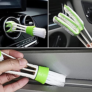 QUUFAA Multifunctional Cleaning Brush is Suitable for car Interior air Conditioner car Detail Care Brush Tool