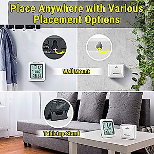 ThermoPro TP60 Digital Hygrometer Indoor Outdoor Thermometer Wireless Temperature and Humidity Gauge Monitor Room Thermometer with 200ft/60m Range Humidity Meter