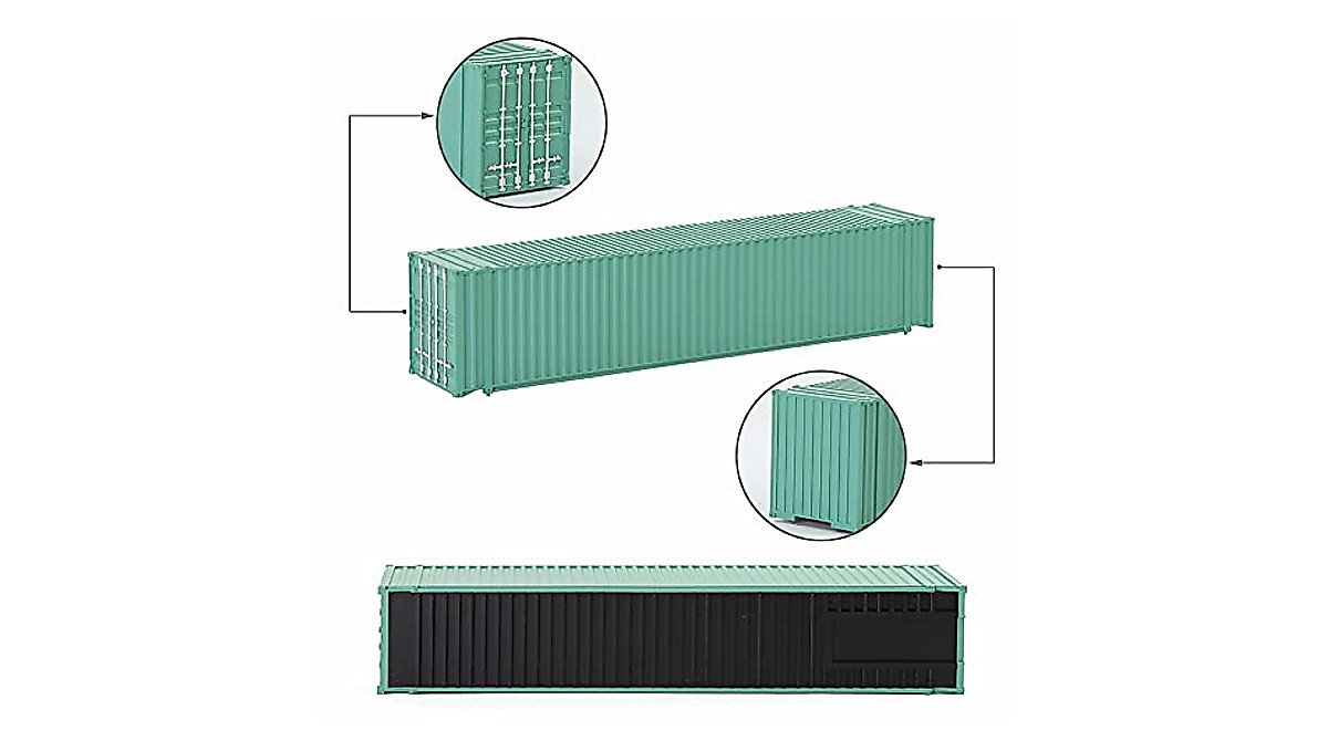 Evemodel C8745 HO Scale Colored Shipping Containers