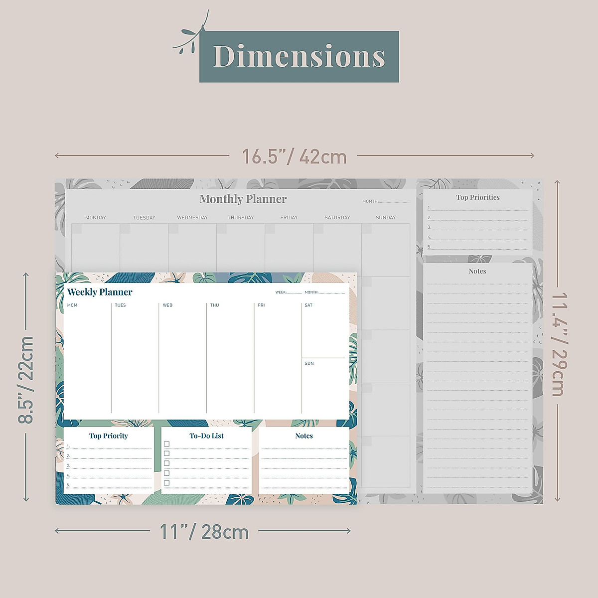 Rileys Weekly Planner Pad, Weekly Calendar Pad Tear Off, Desk Planner, Weekly To Do List Notepad, Weekly Planner Notepad, Desk Calendar, Undated Weekly Organizer, Daily To Do List Planner 11” x 8.5”