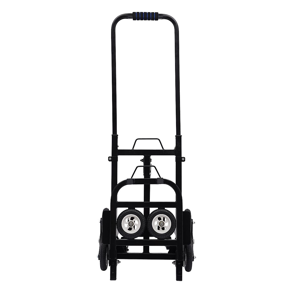 Stair Climbing Cart Portable Climbing Cart 330 LBS Three-Wheel Chassis Portable Stair Climber Hand Truck Heavy Duty with 10 Wheels (Black-330 lbs-10 Wheels)