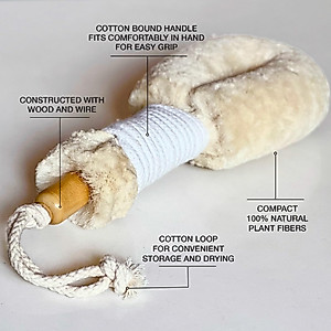 Ginger Chi Dry Brush for Skin, Dry Brushes for Body - Natural Bristle Brush for Dry Brushing Skin (Sisal Dry Brush)