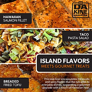 Da Kine Hawaiian Premium BBQ Dry Rub Seasoning Pack - Authentic BBQ Seasoning Blend - Perfect Gourmet Rub Spices for Smoking, Grilling & Cooking, Gluten-Free, Low Sodium, No MSG - Gift Pack (4 Oz. - 3 Pack)