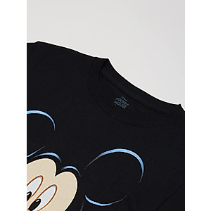 Disney boys Mickey Mouse Face Tee T Shirt, Black(01), 10-12 Years US