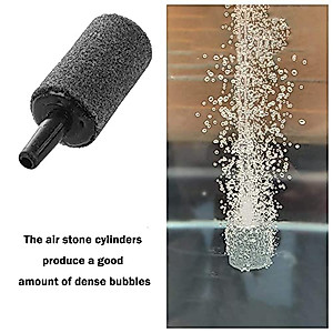 50 Pack 1 Inch Air Stone,Aquarium Air Stones, Cylinder Bubble Diffuser Airstone Fish Tank Bubbler Air Pump Accessories for Aquariums Hydroponics Grey (50 Pack)