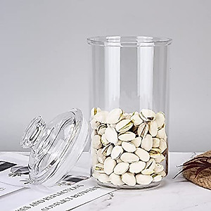 IVOOBR 34oz Acrylic Storage Jar, Airtight Lid with Silicone Sealing Ring, Perfect Canister Container for Sugar, Tea, Spices, Herbs, Shells, Bath Salt, Christmas Decorative Apothecary Jars