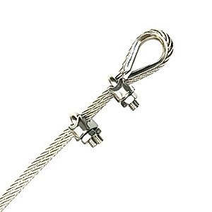 HEVERP 20PCS 1/8 Inches M3 Stainless Steel Wire Rope Cable Clip Clamp