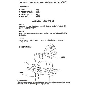 PonyLand Rocking Elephant with Music, Rocker Large