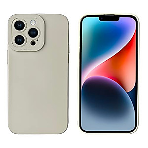 LOOKSEVEN iPhone 13 Pro Max Case, White Silicone TPU Rubber Back Cover Case Compatible for iPhone 13 Pro Max (6.7 inch)