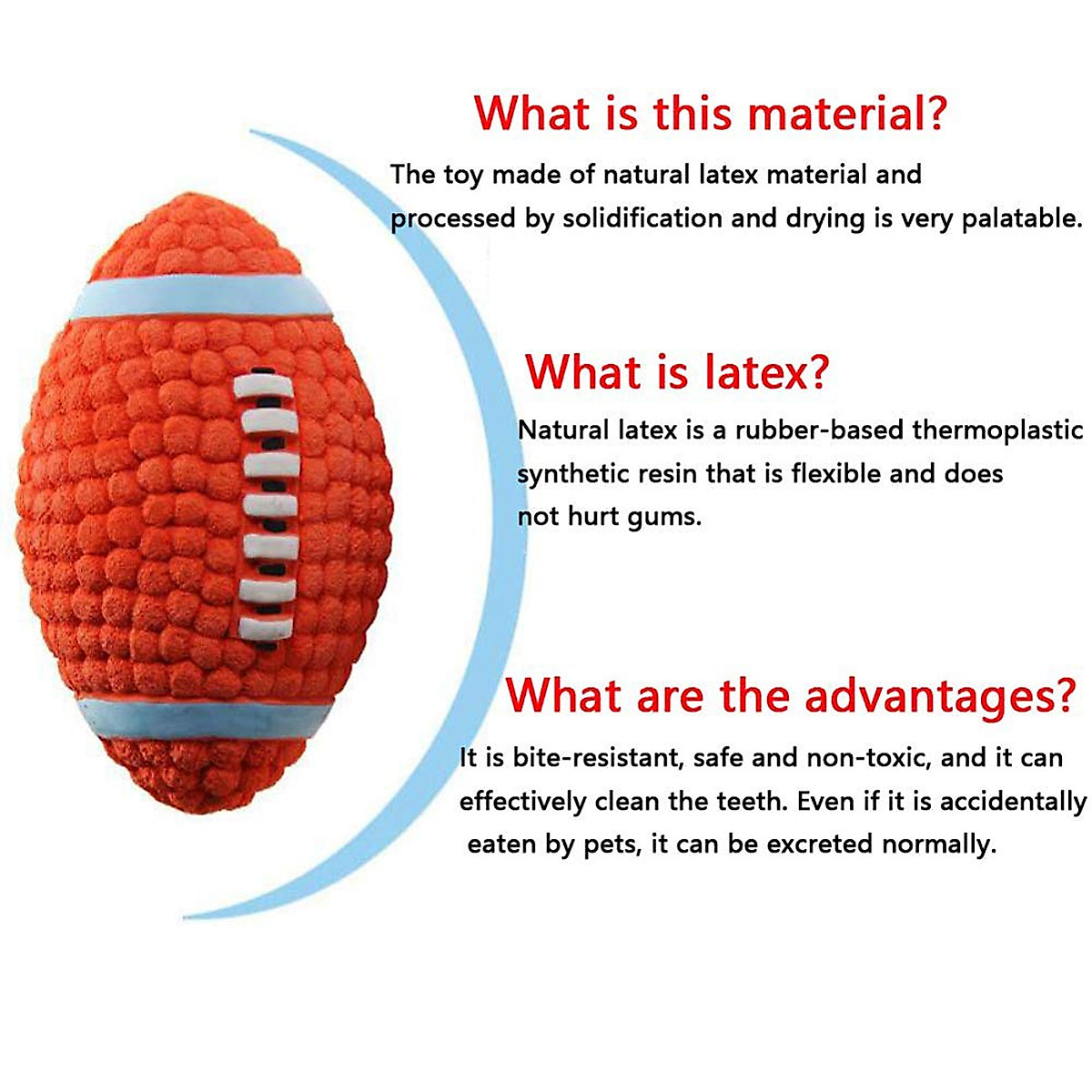 heaven2017 Dental Teeth Cleaning Chew Toys Puppy Dog Chew Toy Volleyball Tennis Rugby Dog Bite Resistant Pet Sound Training Ball 1#