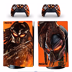 Vanknight Digital Console Decals Stickers Controllers Full Cover Vinyl Skin Compatible with PS5 5 Digital Console Alien