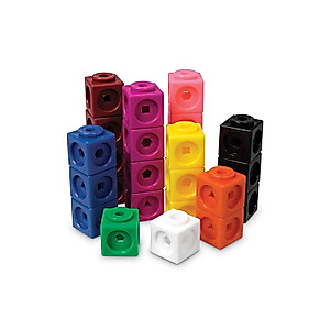 Learning Resources MathLink Cubes, Set of 1000 Cubes, Grades K+, Ages 4+,Develops Early Math Skills, Educational Counting Toy, Math Cubes, Patterning Activities