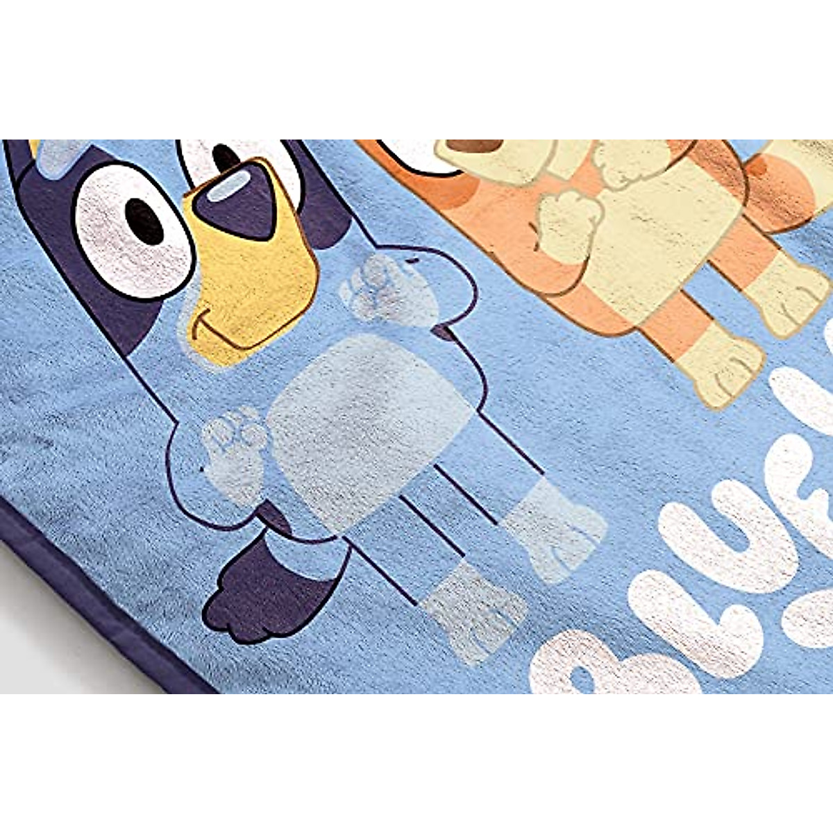 Jay Franco Bluey Again Throw Blanket - Measures 46 x 60 inches, Kids Bedding - Fade Resistant Super Soft Fleece (Official Bluey Product)