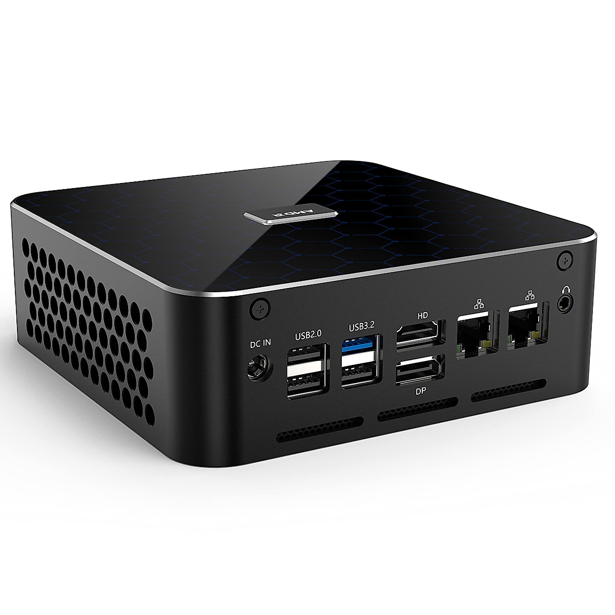 KINGDEL K18 Mini PC Desktop Computer AMD Ryzen 5 6600U CPU 16GB DDR5 RAM 512GB M.2 PCIe4.0 SSD W-11 Pro 2xLAN(2500M×2) Mini Gaming Computer Support 4K/8K Triple Display