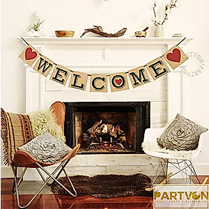 Welcome Banner Sign | Welcome Bunting Garland Family Gathering Photo Booth Props for Office, School, Baby Shower, Homecoming, Reunion | Military Army Homecoming Party Decorations