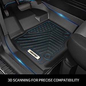 OEDRO Floor Mats Fit for Ford F-250 / F-350 Super Duty Crew Cab 2024-2017, TPE All Weather Custom Fit F250/F350 Front Row Bucket Seats, Black