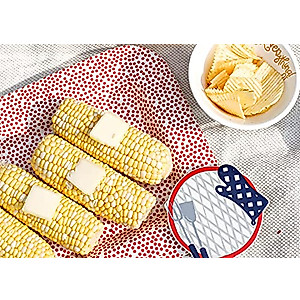HAPPY EVERYTHING! Red Small Dot Mini Entertaining Rectangle Platter