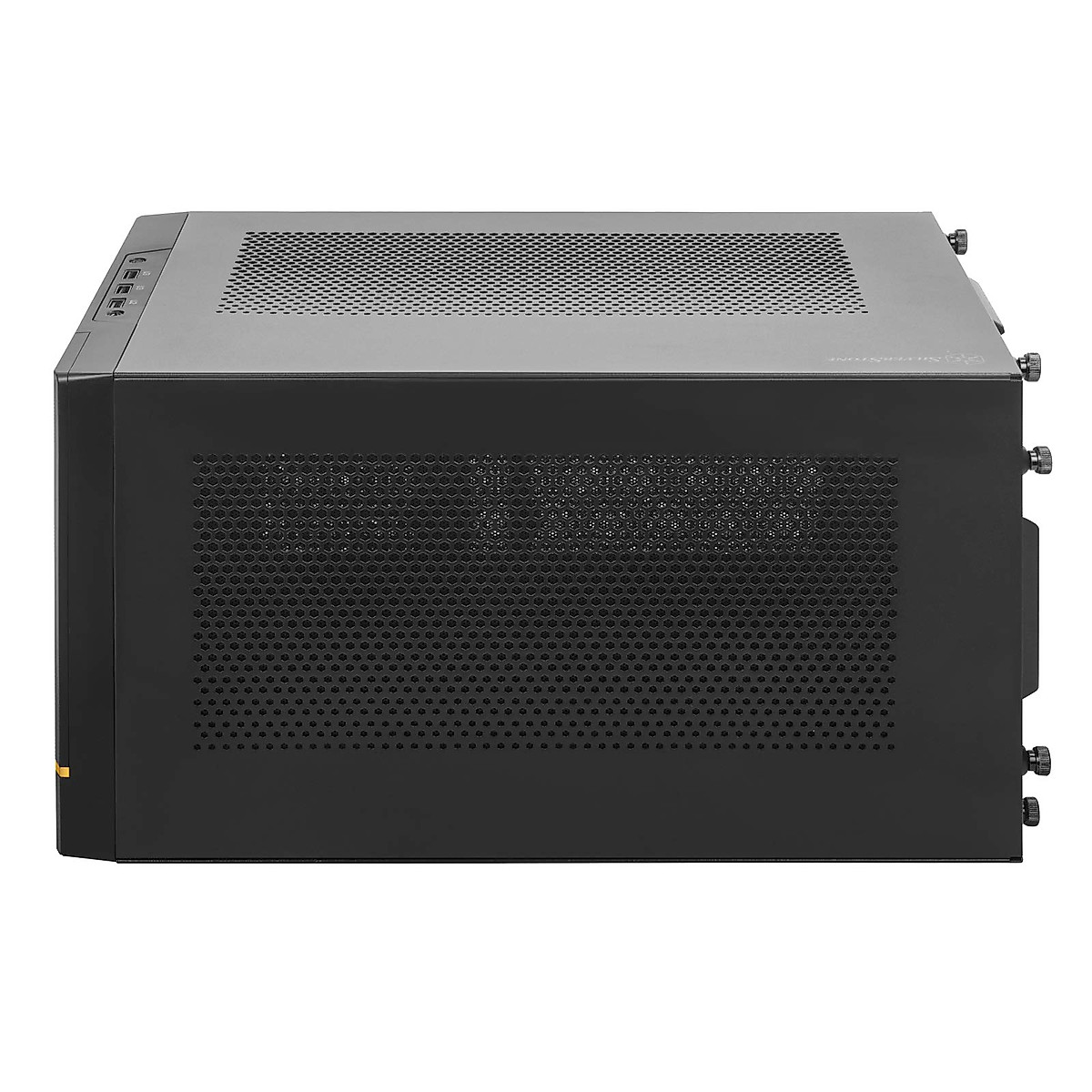 SilverStone Technology SUGO 14, SG14, Black, Mini-ITX Cube Chassis, Supports 3 Slot Full Length GPUs/ATX PSU / 240mm AIO, 4 Removable Panels, SST-SG14B