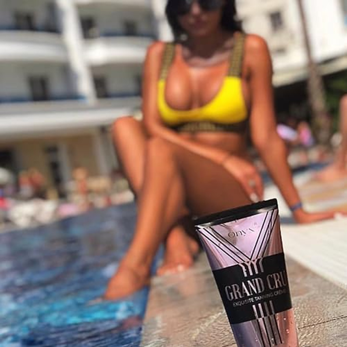 Onyx Grand Cru Tanning Lotion | Indoor & Outdoor Accelerator | Streak-Free Lightweight Formula | Hydrating Cream for Smooth Skin | Vegan & Paraben-Free | Men & Women | Deep Tan Enhancer & Skin Care