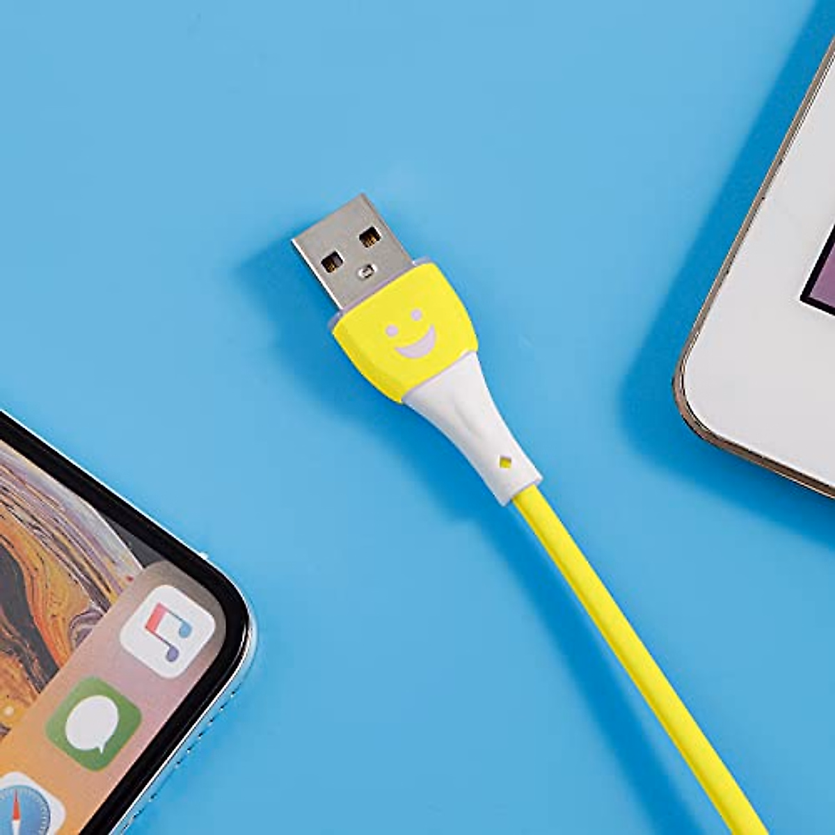 S5E5X 5A Fast Charging Cable Type-C, Liquid Silicone Macaron Charging Cable 1.2m 5A Fast Charging Data Cable Replacement (Yellow)