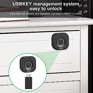 Bluetooth Fingerprint Cabinet Lock, Smart Biometric Cabinet Lock, Keyless Hidden File Drawer Wardrobe Lock, Child Safety Electric Fingerprint Lock, DIY Wooden Furniture Privacy Lock (Plastic)