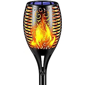 TomCare Solar Lights 99 LED Flickering Flame Solar Torches Lights 43" Waterproof Outdoor Lighting Solar Powered Pathway Lights Landscape Decoration Lighting for Garden Patio Yard