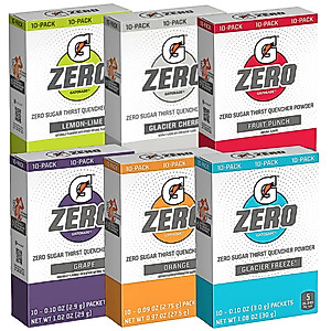 Gatorade G Zero Powder - Individual Packets Variety Pack, Assorted Flavors - (40 Packets)…