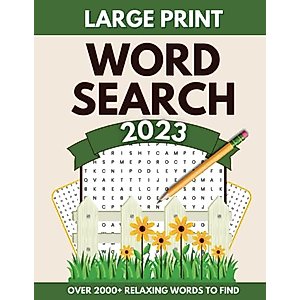 2023 Word Search for Adults with Over 2000 Smart Words to Find: Large Print Word Search Book with Over 100+ Word Puzzles for Adults, Teens, and Seniors