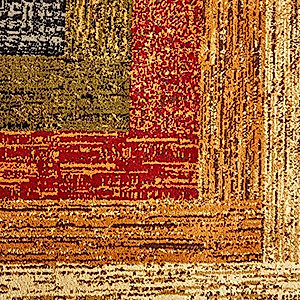 Home Dynamix Royalty Vega Contemporary Geometric Area Rug, Black/Brown, 7'8"x10'4" & Royalty Vega Contemporary Geometric Runner Area Rug, Black/Beige